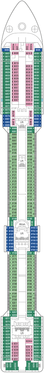 MSC Splendida Deck plan & cabin plan