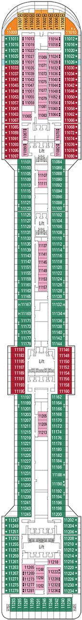 MSC Splendida Deck plan & cabin plan