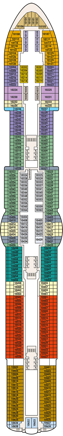 Sun Princess Deck plan & cabin plan