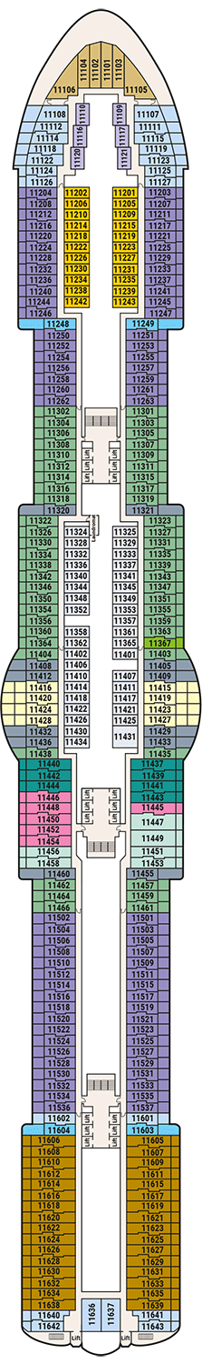 Sun Princess Deck plan & cabin plan