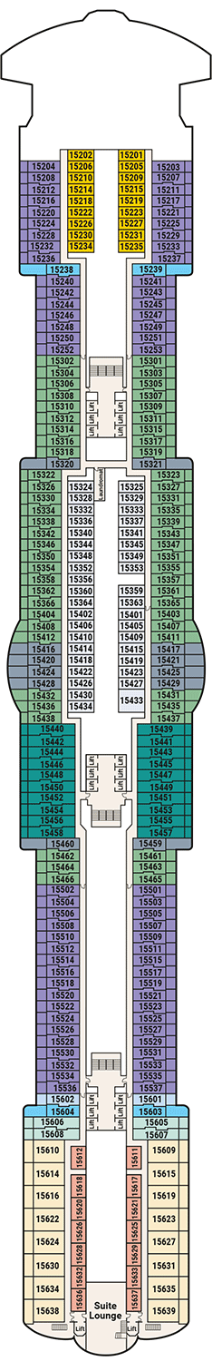 Sun Princess Deck plan & cabin plan