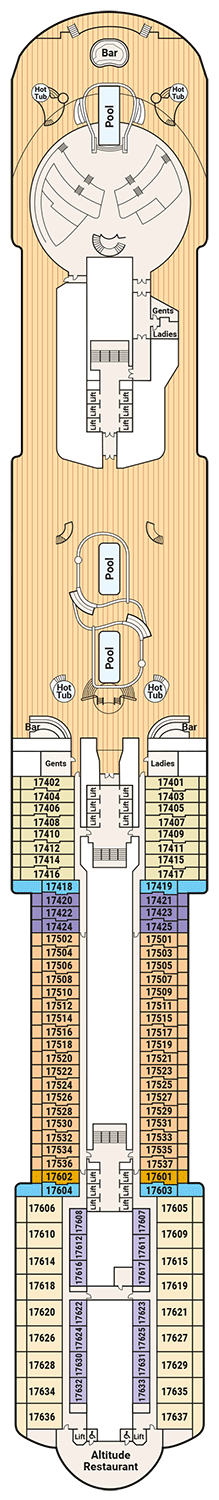 Sun Princess Deck plan & cabin plan