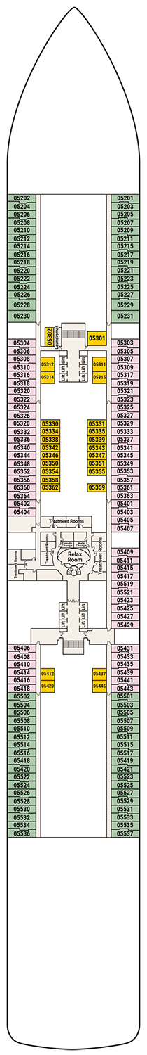 Sun Princess Deck plan & cabin plan