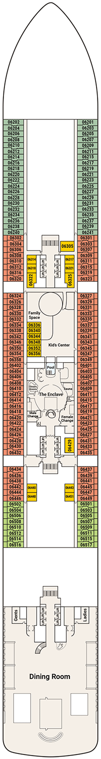 Sun Princess Deck plan & cabin plan