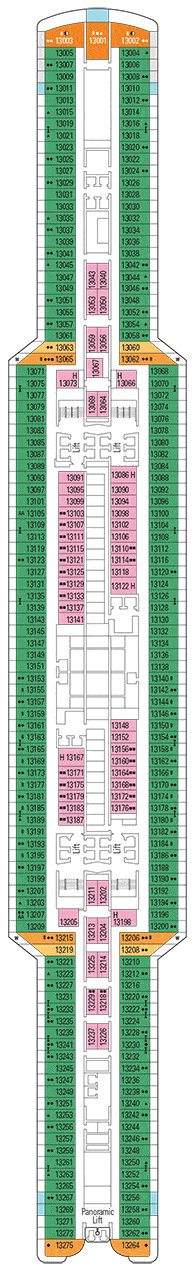 MSC Seaview Deck plan & cabin plan
