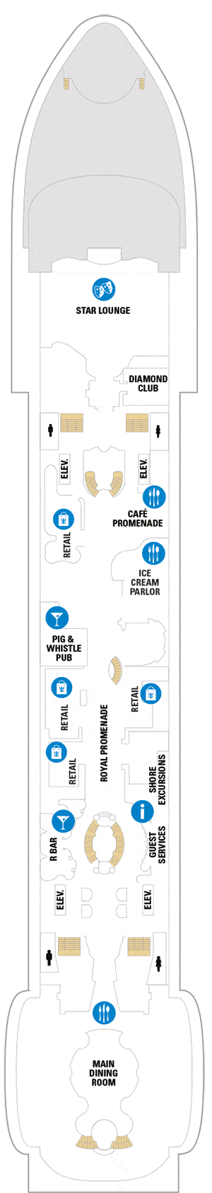 Voyager of the Seas Deck plan & cabin plan