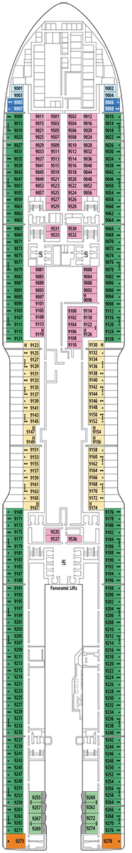 MSC World America Deck plan & cabin plan